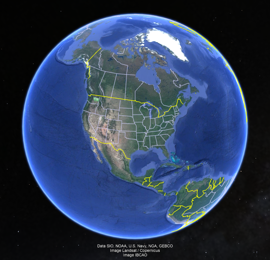 Us Map On Google Earth